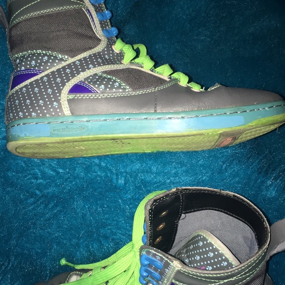 Punkrose | Shoes | Punkrose Sneakers Greylime Greenpurple Blue | Poshmark